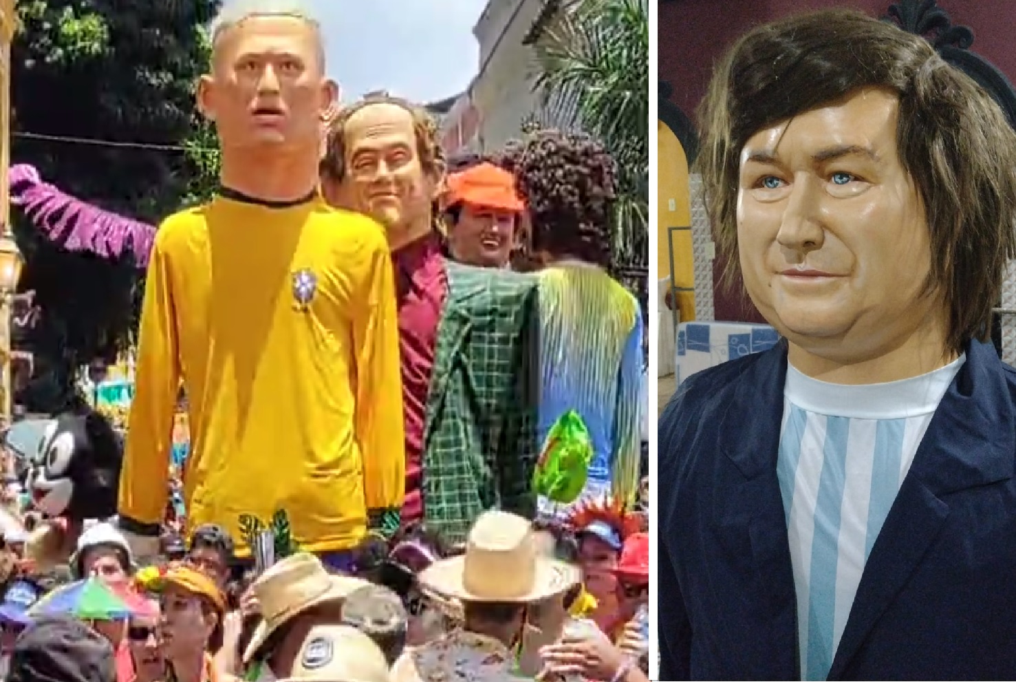 A estreia de Milei e Rei Charles no bloco dos Bonecos de Olinda | VEJA